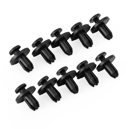 10pcs Fairing Panel Bolt Clip 6mm Plastic Screw Rivets Clips Black For ...