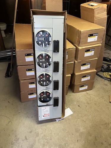 GE 4 Gang Meter Stack TMPR8412R Ringless New In Box Horn Bypass ...