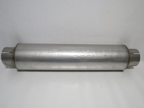 Sinister Diesel Universal Stainless Steel Muffler 5" inlet SD-U5M-01-20 ...