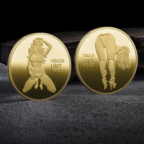 1PC Tails I Get Head Heads I Get Tail Token Souvenir Coin Sexy Lady Coin - GOLD | eBay