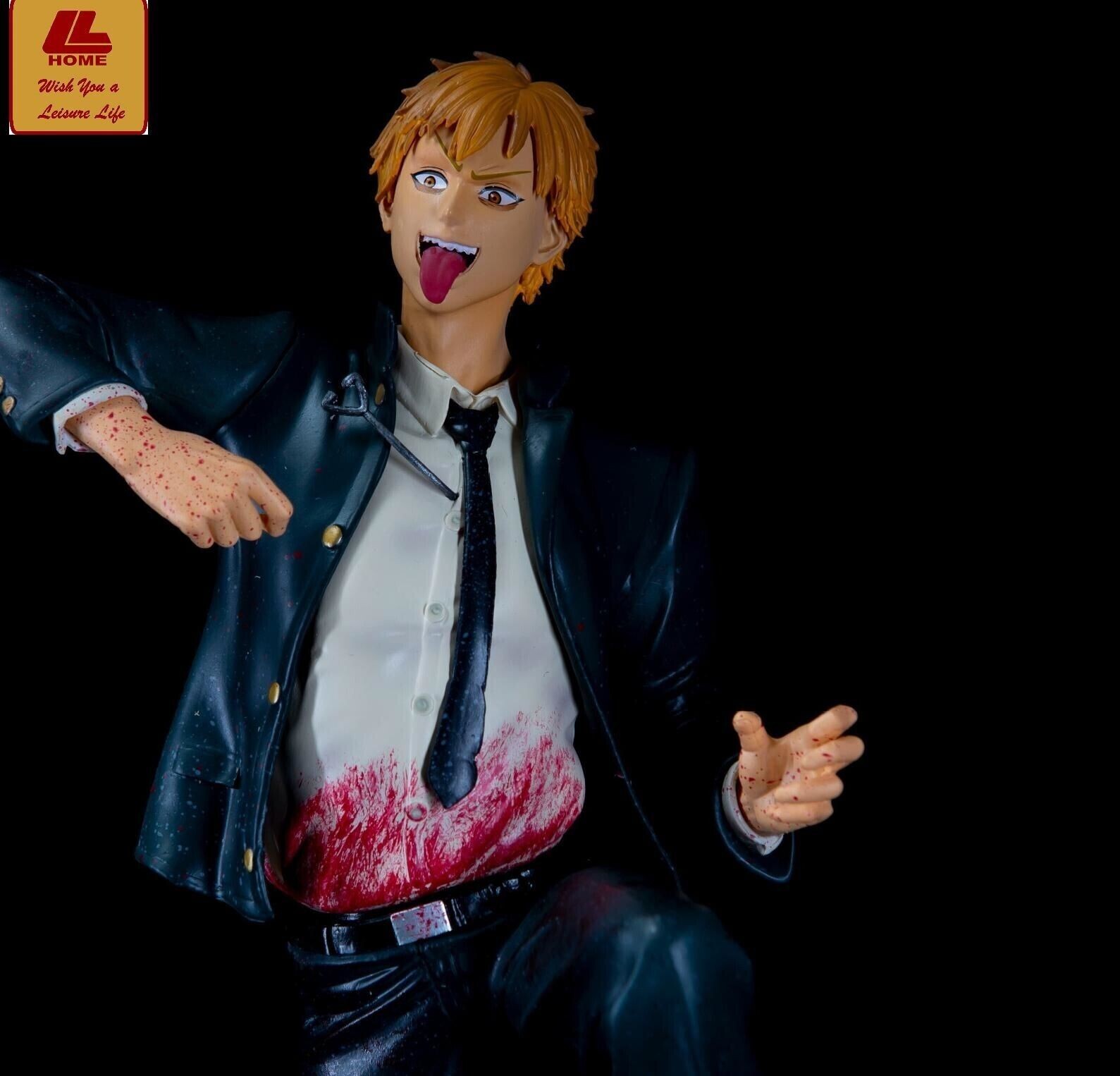 Anime Chainsaw Man Denji Demon Two Body Replaceable Big Figure Statue ...