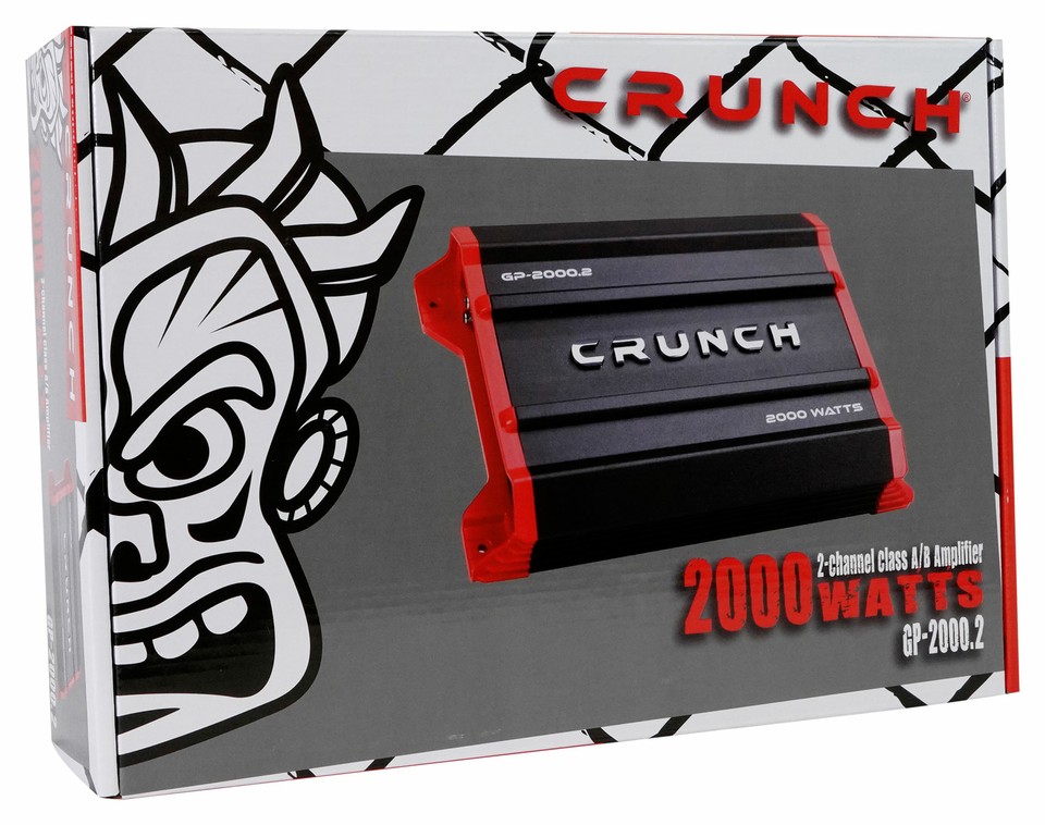 Crunch GP-2000.2 Ground Pounder 2000 Watt 2-Channel Amplifier Car ...
