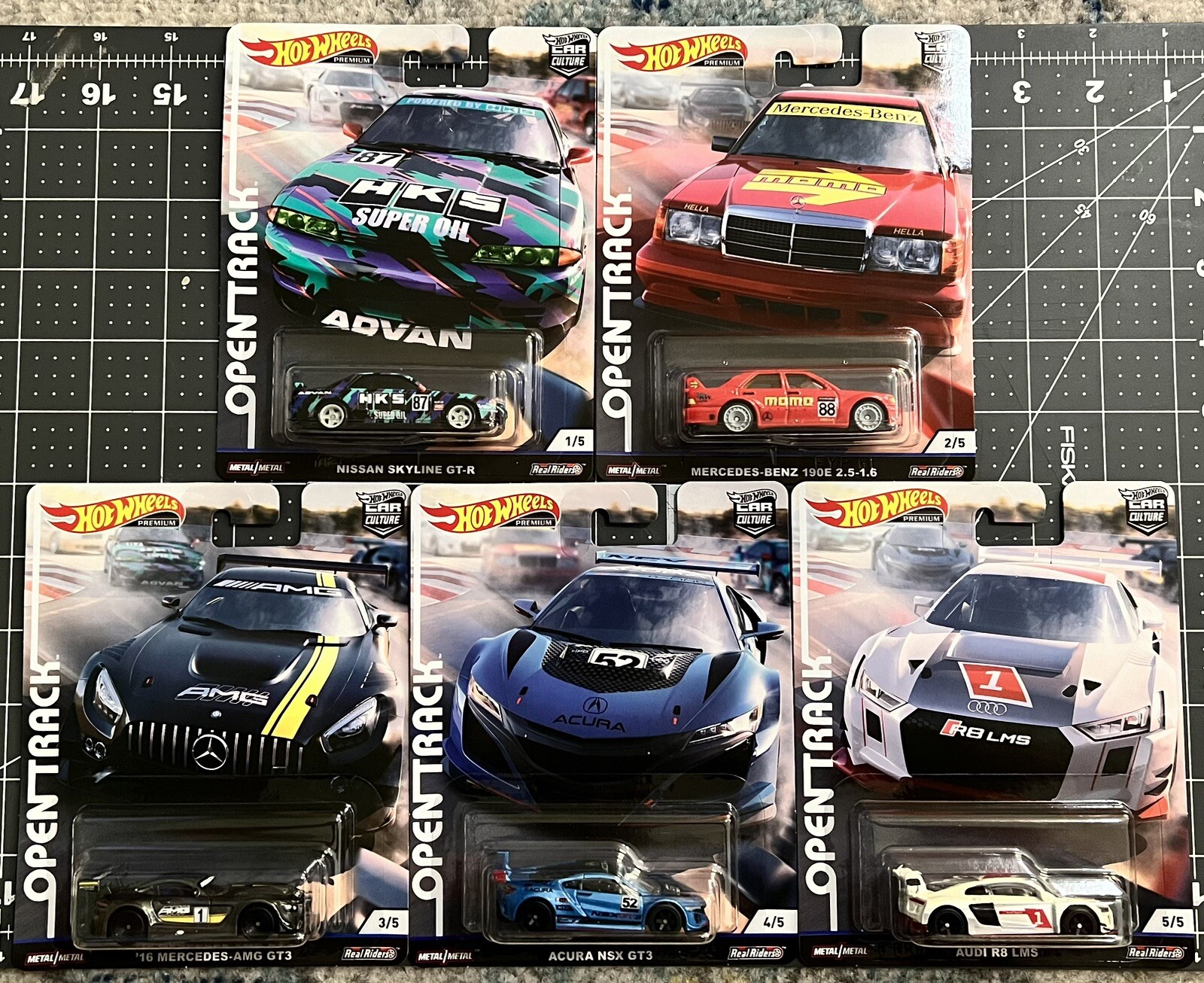 2019 HOT WHEELS- PREMIUM CAR CULTURE- OPEN TRACK- SET OF 5 | eBay