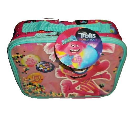 Trolls World Tour Kids Pink Lunch Tote Bag Box | eBay