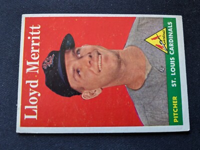 1958 Topps Baseball Card # 231 Lloyd Merritt - St. Louis Cardinals RC ...