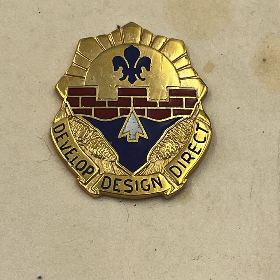 Vintage 240th Engineer Group DUI Unit Crest Maine Army National Guard ...