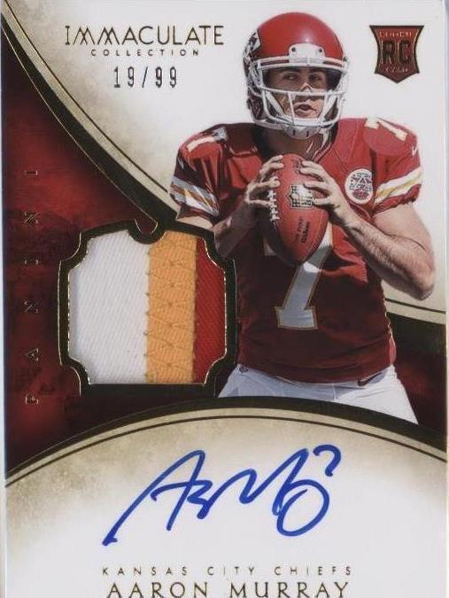 2014 Panini Immaculate Collection - Aaron Murray #137 /99 (AU, MEM, RC ...