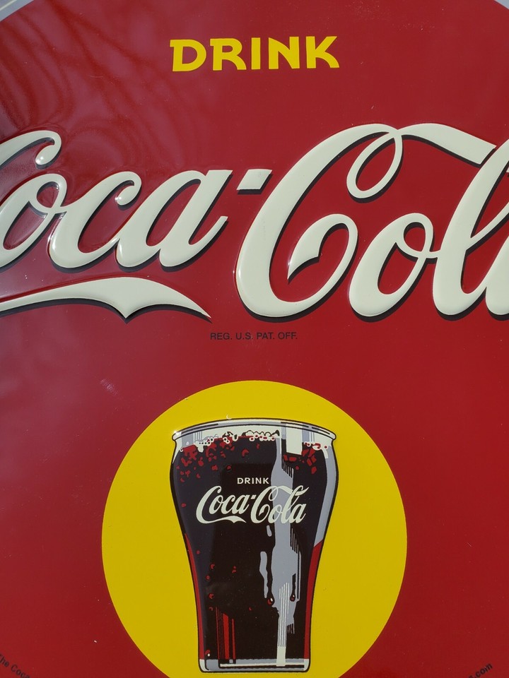 Vintage Drink Coca Cola Please Pay Cashier diecut Sign General store ...