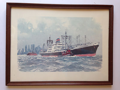 1963 French Artist Albert Brenet President Jackson Ship NEW YORK ...