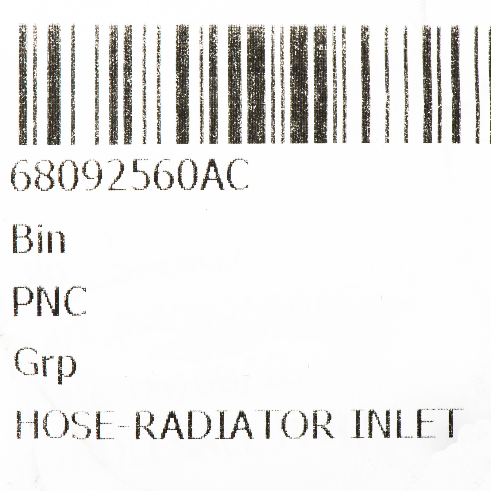 2012-2016 DODGE DART UPPER RADIATOR COOLANT HOSE NEW GENUINE MOPAR ...