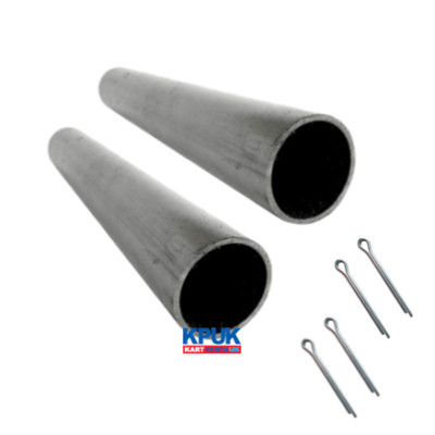 Trolley Wheel Axles for Soap Box Kart 2 x 20mm x 1m Lengths & 4 x Split ...