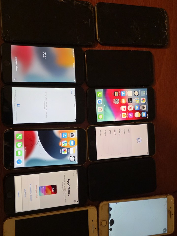 Lot of 12 Apple iPhones FOR PARTS 7 SE 11 8 | eBay