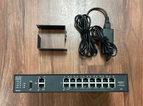 Cisco RV345 VPN ROUTER with power supply and rack mounts. | eBay