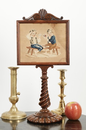 FINEST CARVED REGENCY STYLE TABLETOP ROSEWOOD FIRE CANDLE SCREEN W ...