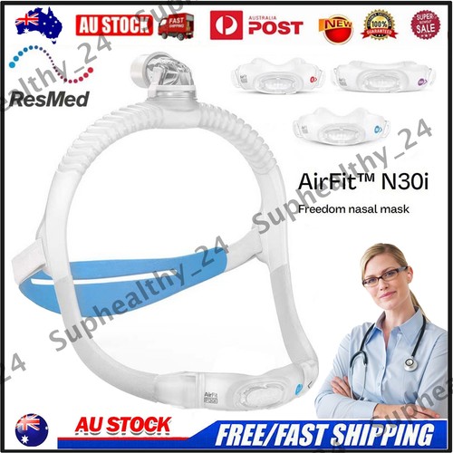 ResMed AirFit N30i CPAP Nasal Pillow Mask with Headgear S M SW Cushion ...