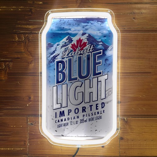 Labatt BLUE LIGH Beer Bar Club Poster Wall Silicone LED Neon Light Sign ...