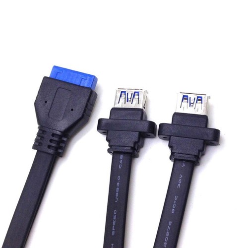 0. Dual 2 Port USB 3.0 Front Panel Extension Cable a Type Female to 20 ...