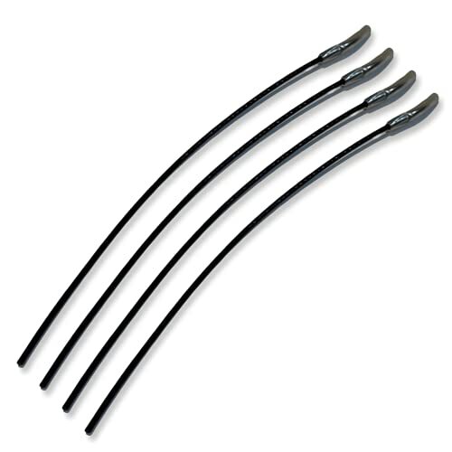 5.5" Black Nylon Coated Steel Locking Wire Ring With Curved Heavy Duty ...