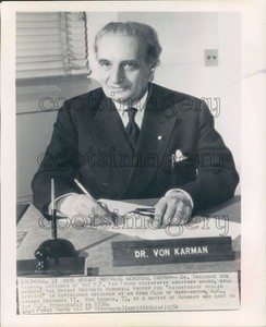 1954 Aerospace Engineer Dr Theodore von Karman at Desk Press Photo | eBay