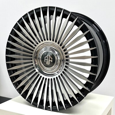 20x8.5" American Forged Wheels Rims Black Machined 5x115 w/Floating ...