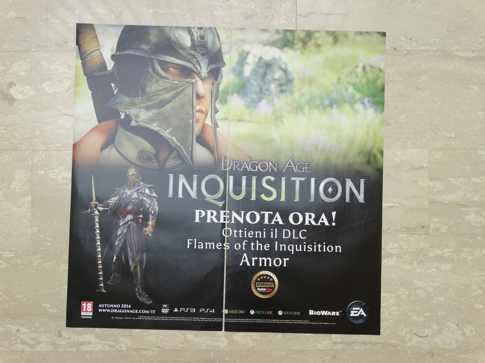 Poster A Deux Bandes 77x77 CM Dragon Age Inquisition Original Affiche ...