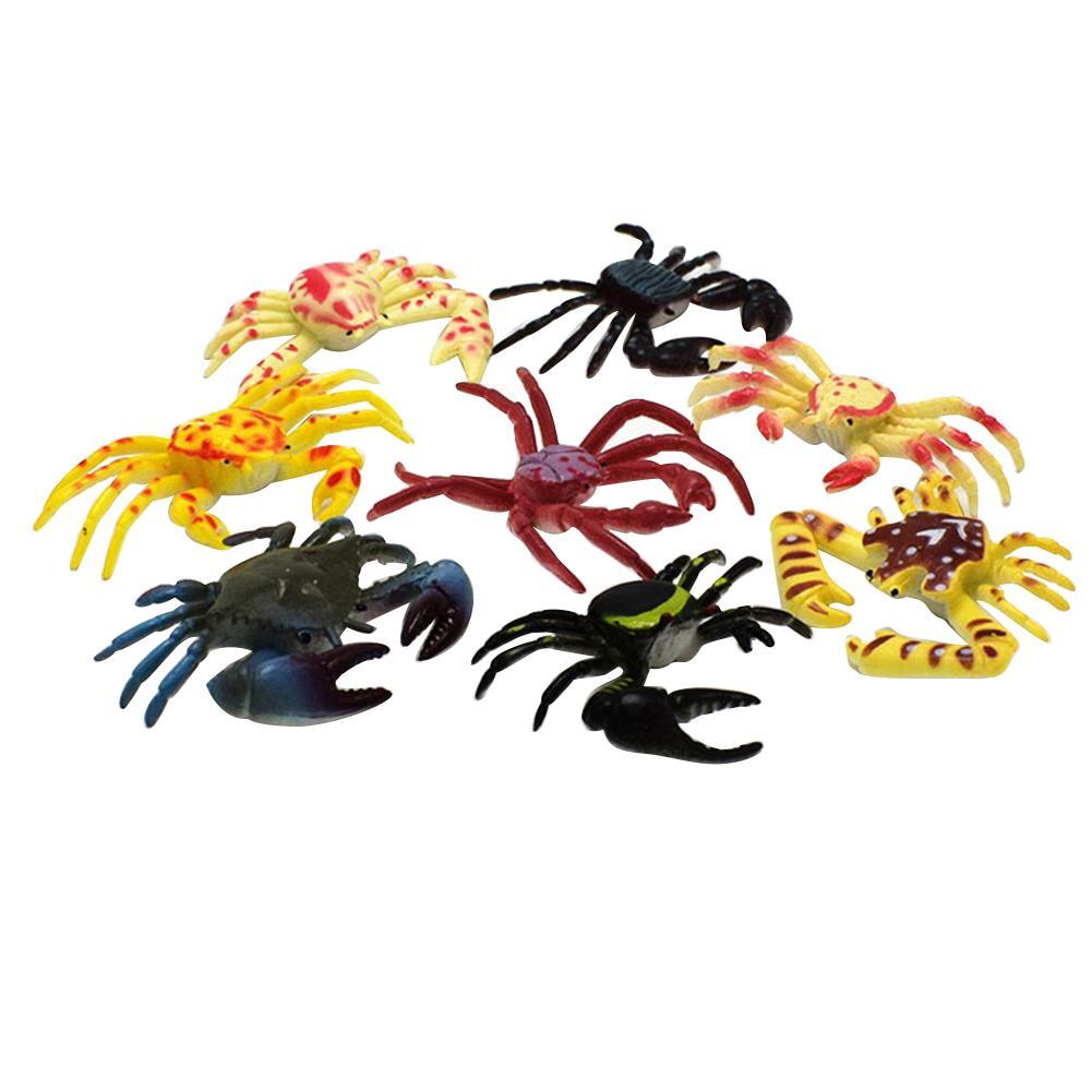 8pcs Plastic Realistic Sea Animal Models Educational Mini Crab Sea Toys ...