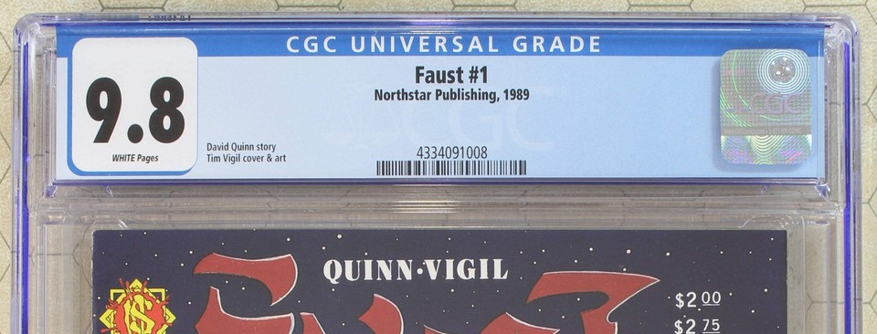 FAUST #1 CGC 9.8 (1989) Tim Vigil Cover & Art (Northstar Publishing ...