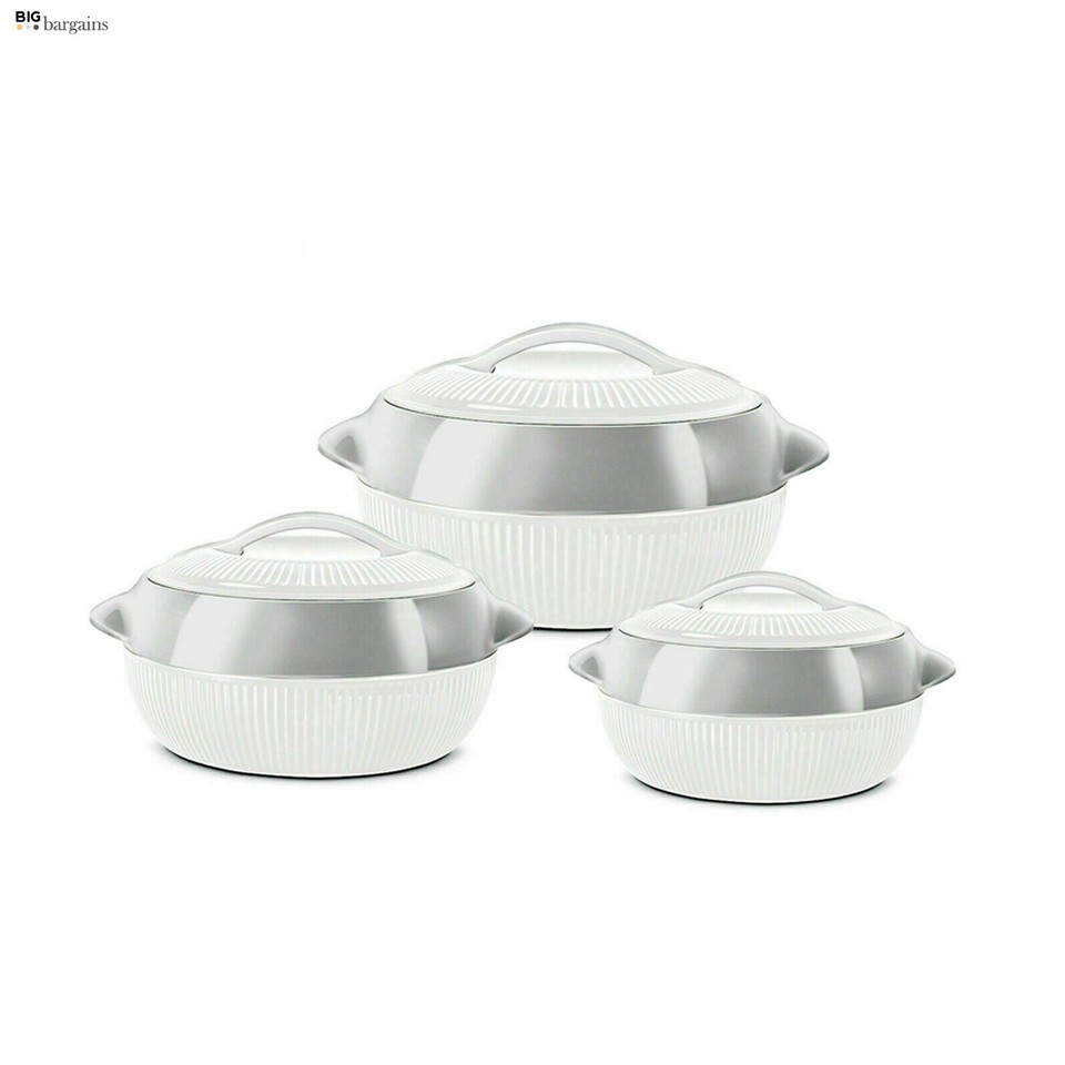 3Pc 4Pc Plastic Hot Pot Thermal Insulated Casserole Set Food Warmer ...