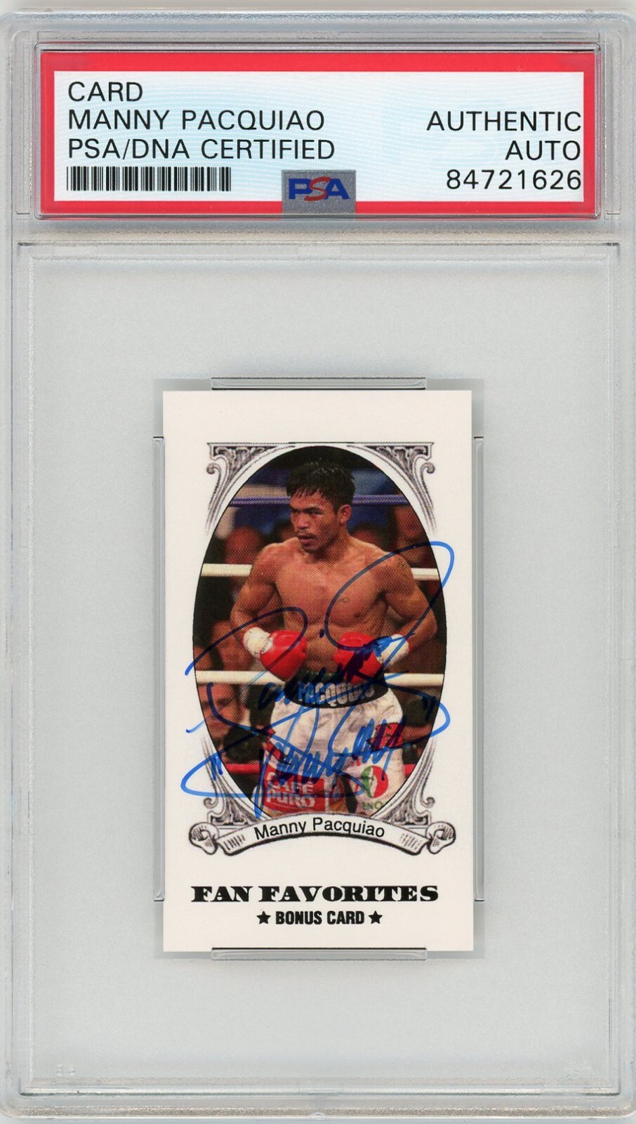 2011 Fan Favorites MINI Manny Pacquiao SIGNED #BC1 Card PSA Slab ...