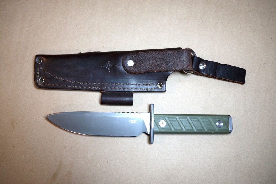 Zero Tolerance ZT 0006 Fixed Blade OD Green Knife + North Star Leather ...