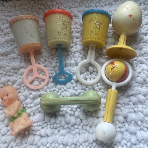 Vintage Lot of Baby Rattles- Teething | eBay