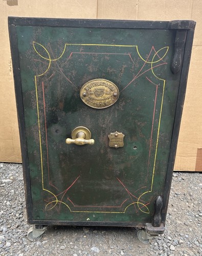Original Antique T Withers & Son Fire Proof Safe Complete With Key ...