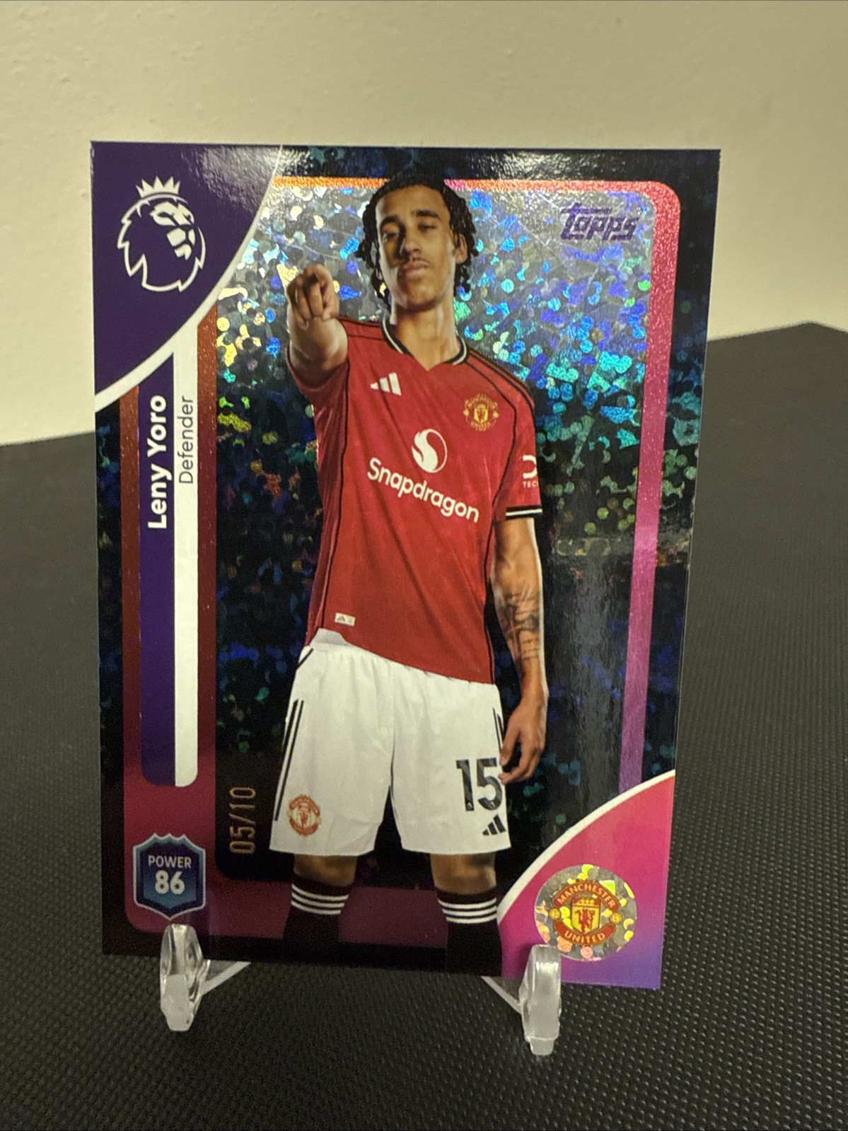 Leny Yoro 2025 Topps Premier League #202 Gold Sparkle /50 Price Guide - Sports Card Investor