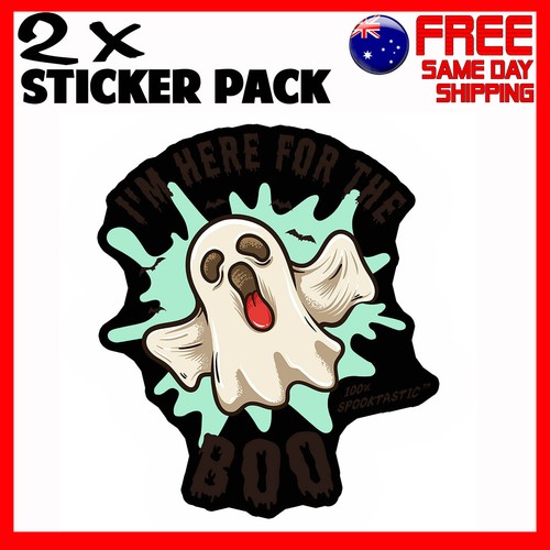 2 x Stickers Im Just Heer For The Boos V2 Halloween Car Bumper Funny ...