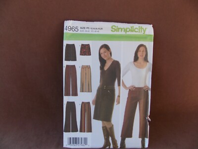 Simplicity Misses Pants & Skirt Sizes 12-20 Uncut Pattern 4965 | eBay