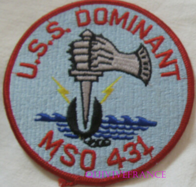 PUS339 - USS DOMINANT MSO 431 Mine Warfare Vessel Patch | eBay
