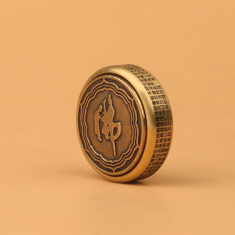 EDC Zen Buddha Fidget Spinner Retro Brass Hand Spinner Decompression ...
