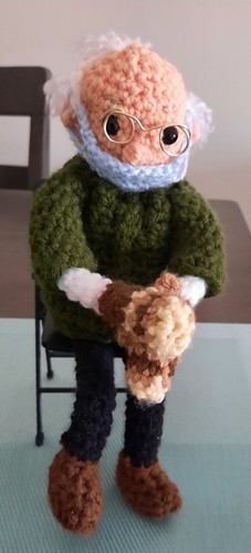 Crochet Bernie Sanders Doll and folding chair & Bench ~9 Inches tall | eBay