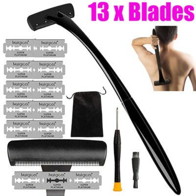 Men Back Razor Shaver Groomer Full Body Leg Hair Removal Trimmer Set ...