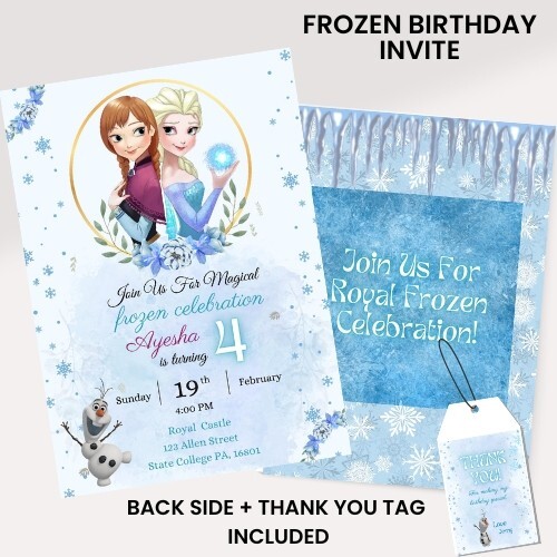 Frozen Castle Invitation Cards