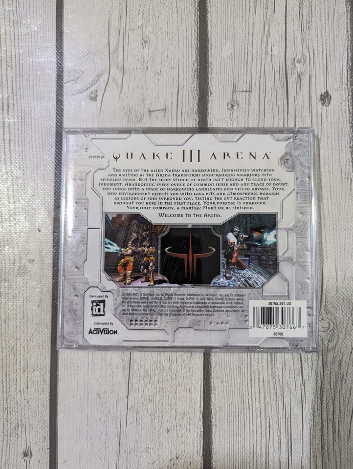 QUAKE III: Arena (2001 PC CD-ROM) Video Game Quake 3 Activision | eBay