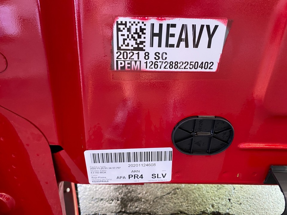 2019-22 DODGE RAM DUALLY TRUCK BED WITH TAILGATE FLAME RED (PR4) (NEW ...