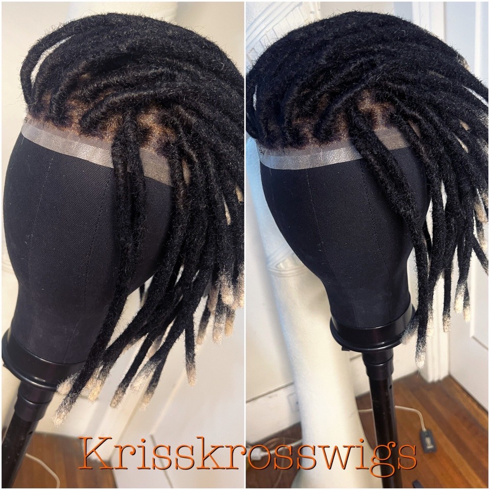 FULL LACE Toupee/ Topper. Afro Kinky Dread Loc Ombre Blonde (or Any ...
