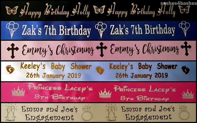 PERSONALISED satin cake ribbon, Gift Wrap 50mm wide. Increments of 1 ...