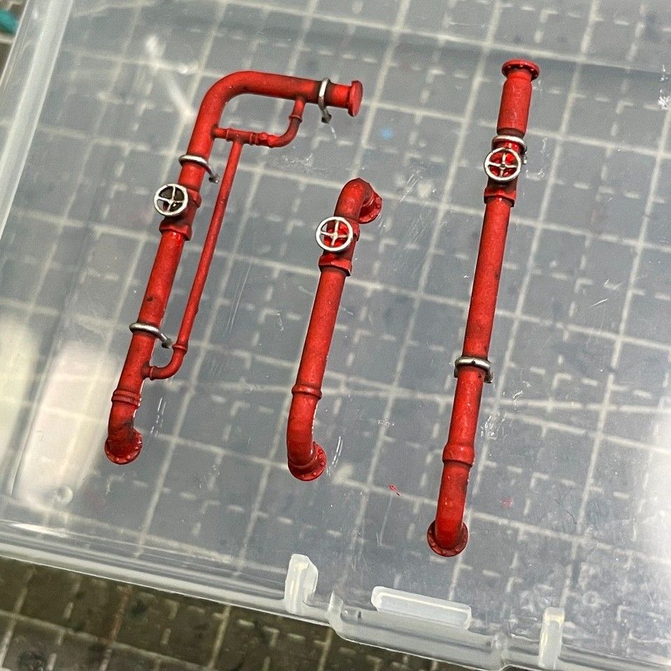 Diorama 1/64 Air Conditioner Fire Hydrant Model Set Garage Scene Model ...