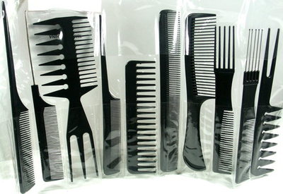 10 PIECE COMB SET-PROFESSIONAL HAIRDRESSING/STYLING BARBERS COMB SET ...
