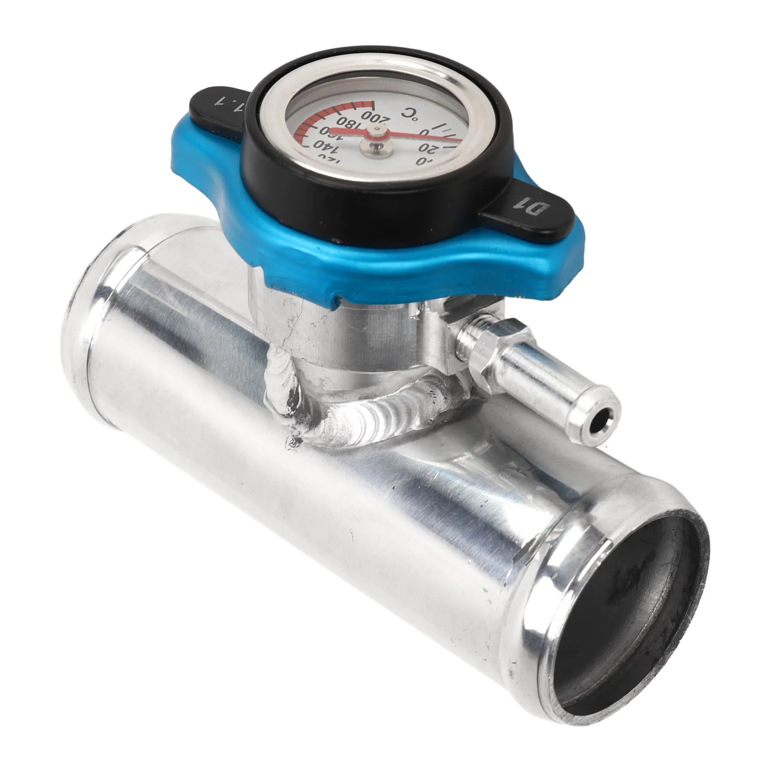 Radiator Inline Filler Neck Coolant Pipe Filler Neck Polished 38mm with ...