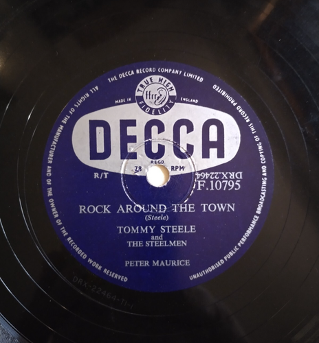 TOMMY STEELE Rock Around The Town / Rock With The Cavemen UK 1st Decca ...