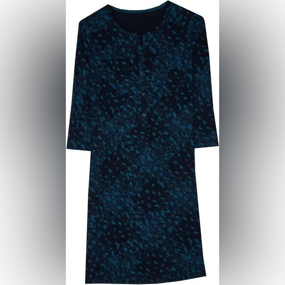 Patagonia Kamala Henley Common Threads Blue Knit Dres… - Gem