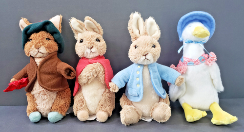 Beatrix Potter Plush Lot Peter Rabbit Flopsy Benjamin Bunny Jemima ...
